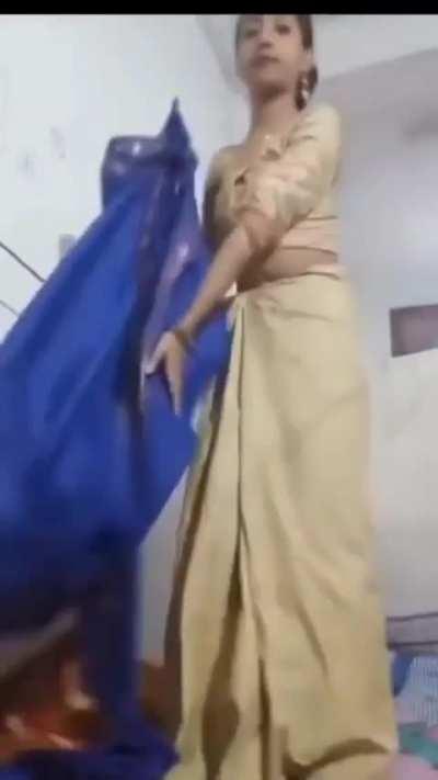Desi Saree Strip Dm To Get Indian Unseen Collections For